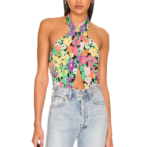 AFRM | Tops | Afrm Rosa Bodysuit In Neon Garden Size Small With Tags On ...
